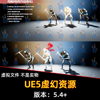 UE5虚幻Mining Animation 挖矿矿业动作动画包