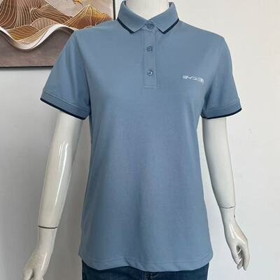 比亚迪王朝网4S店短袖POLO衫工作服男女夏季蓝色T恤棉工装工作服