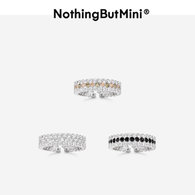 纤细星环锆石戒指开口戒