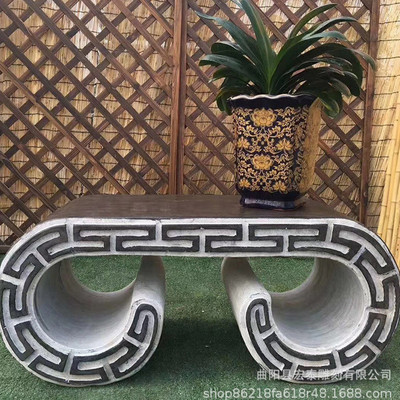 石雕石桌石凳庭院家用大理石仿古石材坐凳别墅公园休息石凳