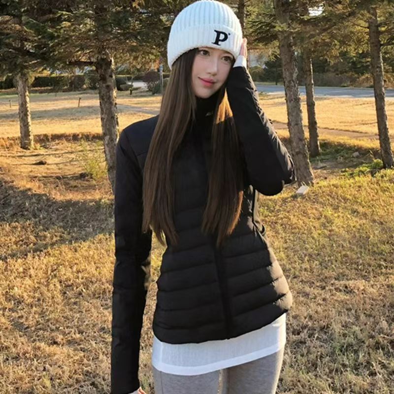 黑色轻薄羽绒服外套女短款上衣秋冬季2025新款修身保暖内胆小个子