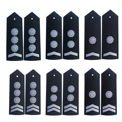 黑色【新式硬布】小区物业安保配饰弧形硬肩章门卫岗亭服装配饰