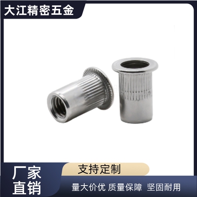 TBY05/TBY06-M3M4M5M6M8M10M12-0/1/2/3/4 平头条纹拉铆螺母