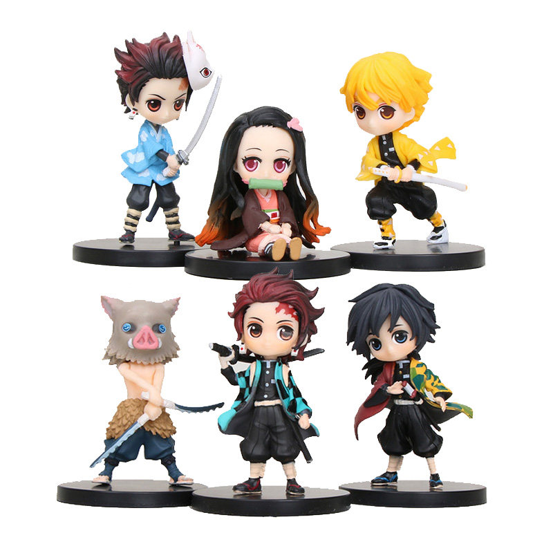 6pcs/set Anime Demon Slayer Kimetsu No Yaiba Figure_虎窝淘