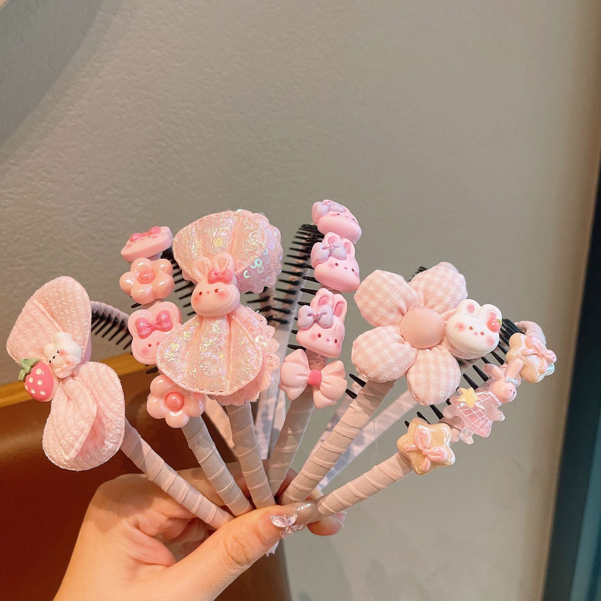 儿童刘海碎发神器头箍小女孩头饰卡通发箍宝宝不伤发女童发饰防滑