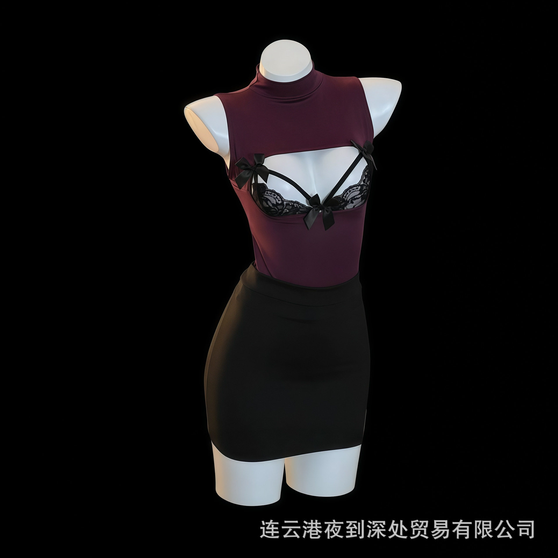 情感趣味内衣禁欲系OL秘书镂空蕾丝性感包臀裙夜店制暴击服女套装