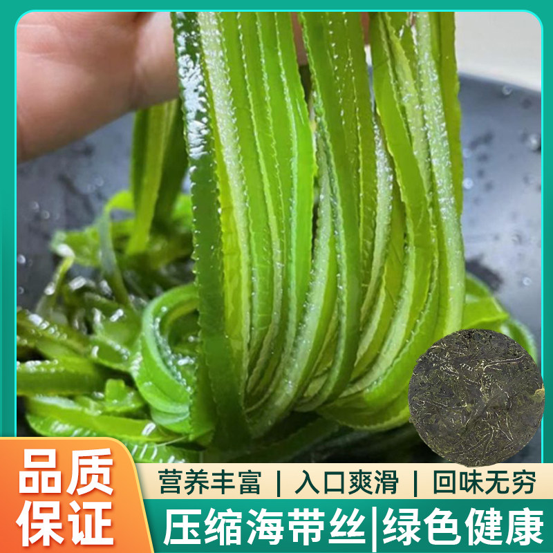 旅呀嘻大连旅顺特产压缩烘干海带丝圆饼商用泡发凉拌顶刀丝