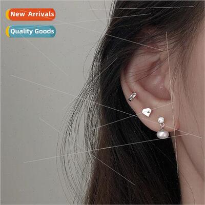 Flash diamond geometric earrings female simple daily creativ