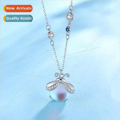 Mori illusion firefly necklace women niche premium moonstone