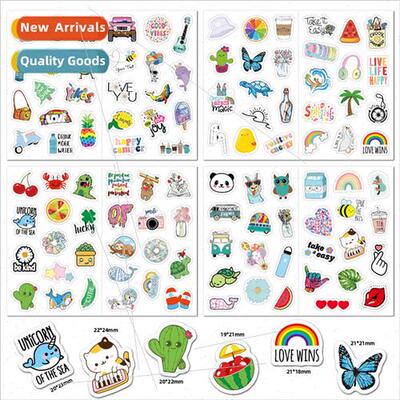 Beach Stickers 104pcs Small ze WaterproCartoon Outdoor Guar