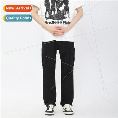 GANGURRU milary green multi-pocket work pants casual straigh