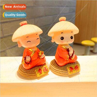 Rocking head monk office desktop home decorations car orname