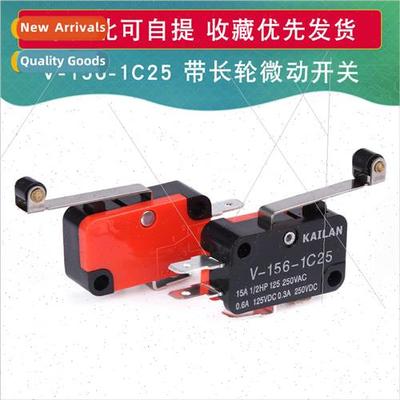 Miniature Travel m Microswch V-156-1C25 wh Long Wheel m Swch