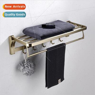 Brushed gold stainless steel wh groove activy towel rack bat