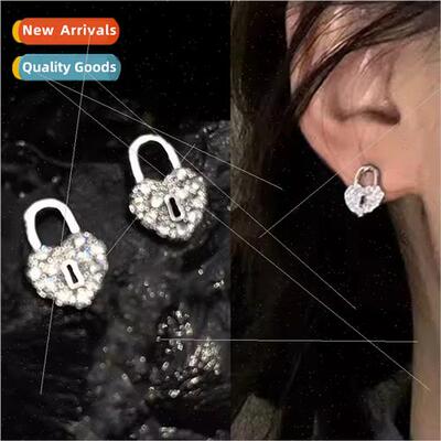 Love concentric lock earrings 2022 new simple zirconia earri
