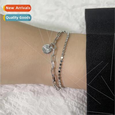 Round sign chain bracelet women simple girlfriend gift doubl