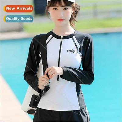 Sports wind swimsu female spl students conservative belly-sh