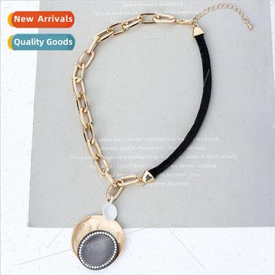 New necklaces Europe fashion wild women color collision meta
