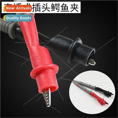 insertion type black red test multimeter pen clip crocodile