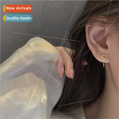 Hollowed out love earrings female simple female small to rai