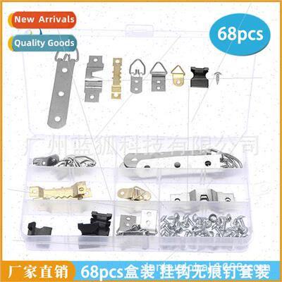 Picture Frame Nail Accessories 68PCS Box Triangle Double Hol