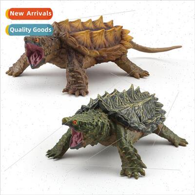 Solid miniature marine life animal snapping turtle model sta