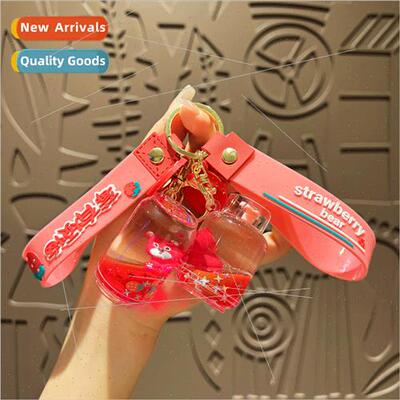 Red Bear Keychain Acrylic Keychain Quicksquid Crystal Floati