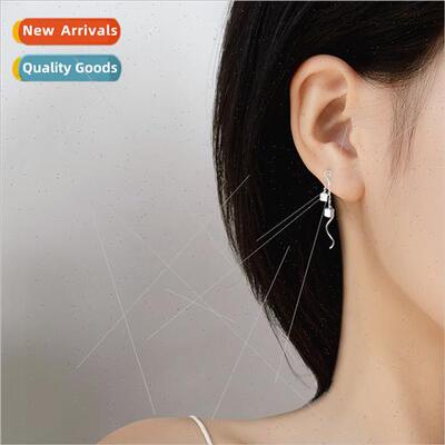 Koreasmall square ear wire female simple long tassel geometr