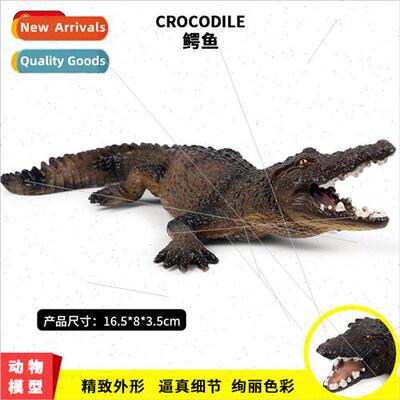 Children wildlife model simulation crocodile toys solid stat