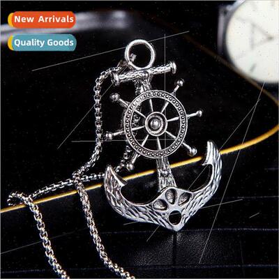 Europe Anchor Men Necklace Punk Hipster Pendant Bully Vintag