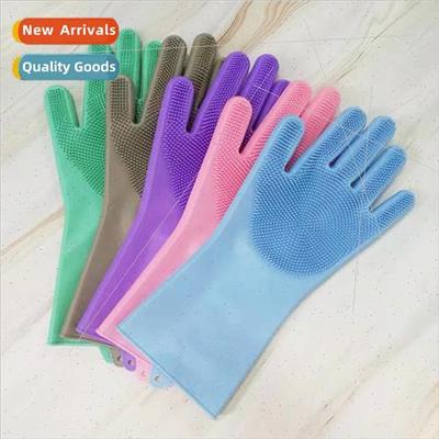 Dishwashing licone Gloves Kchen Scrubbing licone Cleaning Gl