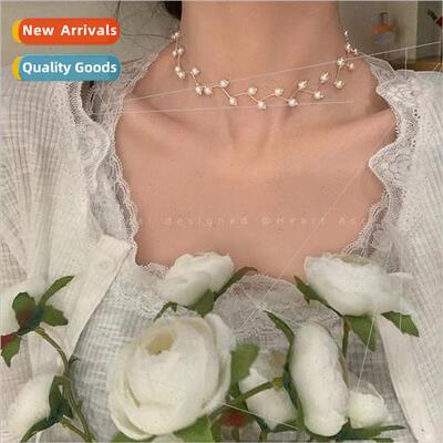 Koreafull star necklace female sweet fairy e branch pearl co