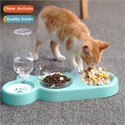 Cat Bowl Dog Bowl Pet Double Bowl Automatic Drinking No Wet