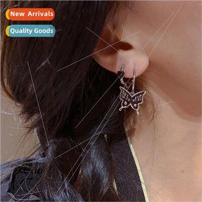 Spice Girls Black Bow Earrings Women che Earrings 2022 New