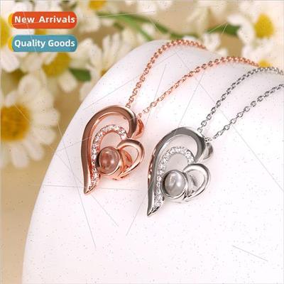 New I Love You Heart Necklace Women 520 Love Projection Pend