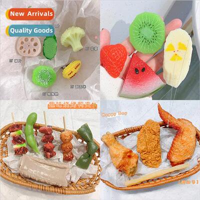 Fun creative baked chicken leg hair clips female cute side c