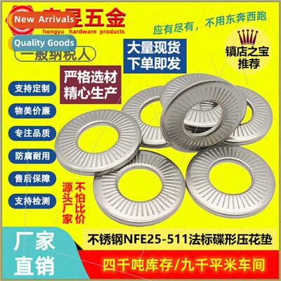 French Standard Disc Embossed Knurled Spring Washers 304NFE2