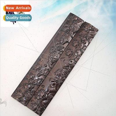 Mahogany carving crafts black catalpa wood lotus ruler wood