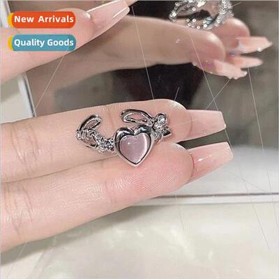 Love Tenderness Thorn Pink Heart Ring Women che HJewelry