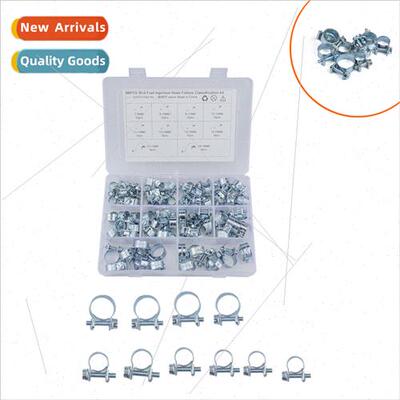-88pcs 10 sizes Galvanized Mini Clamps Fuel ne Clamp Set
