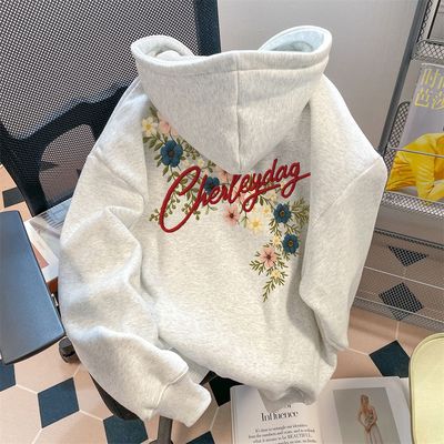 美式高街复古情侣连帽卫衣