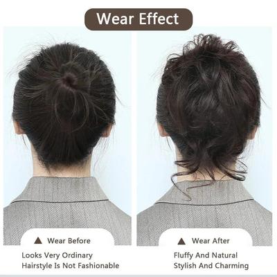 Curly Messy Bun Hair Piece Hair Scrunchie Fake Natural Look