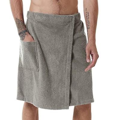 Men's soft towel comfortable bath wearable bathrobe