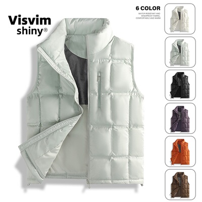 VISVIM SHINY石墨烯保暖羽绒马甲男2026新款加厚保暖大码立领棉衣