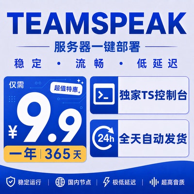 TeamSpeak服务器 一键部署 小白必选 全套教程 网页控制台 TS语音