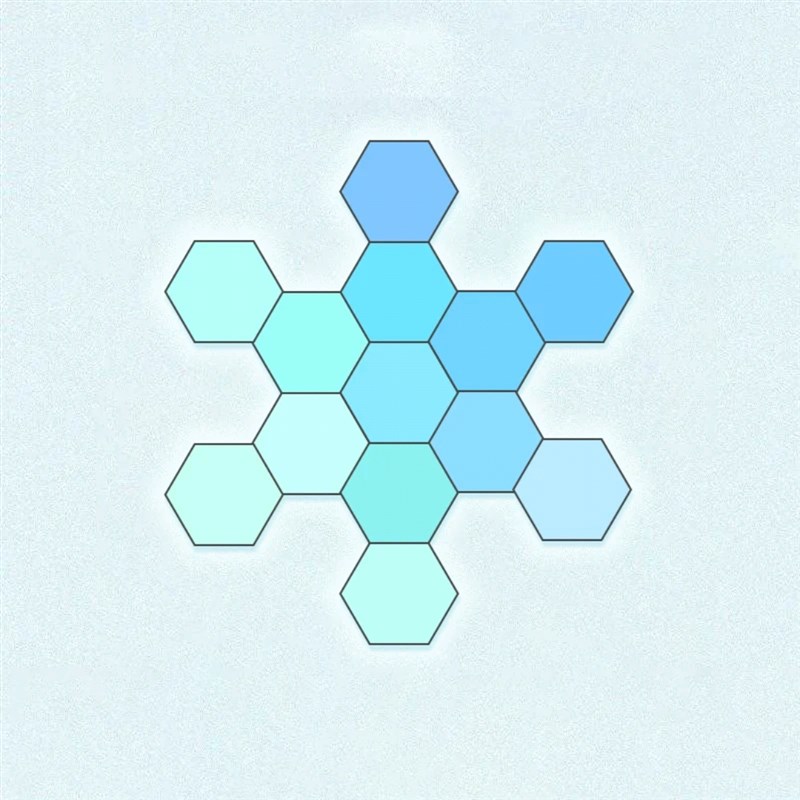 智能奇光板量子灯 桌搭电竞房桌面洞洞板RGB氛围灯六边形拾音壁灯