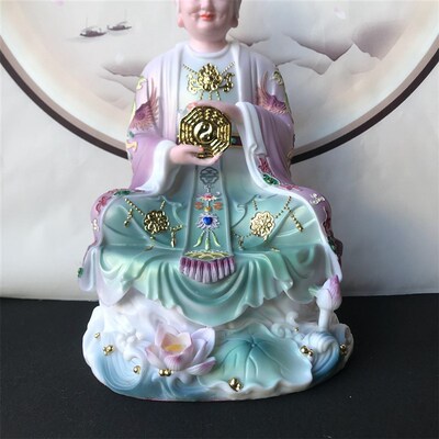 新款仿白瓷无生老母像体真身凤冠无极老母梨山骊山老母佛像摆件