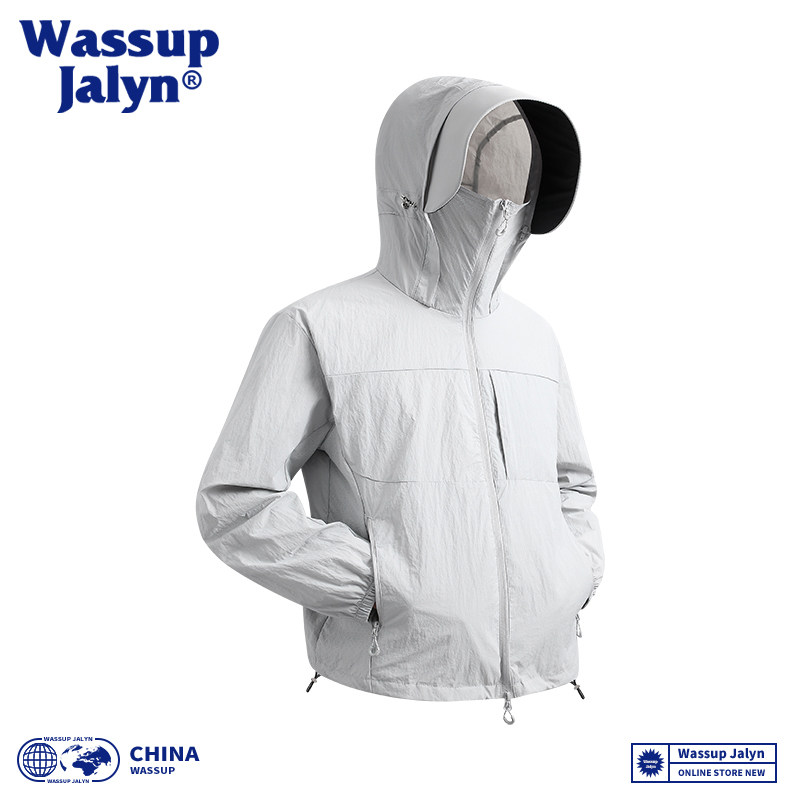 WASSUP JALYN夏季UPF50+冰丝防晒衣男女超薄弹力情侣户外防晒服