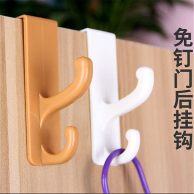 KM324门后挂钩免钉无痕挂钩附胶垫合适门厚度3-4cm  1个装