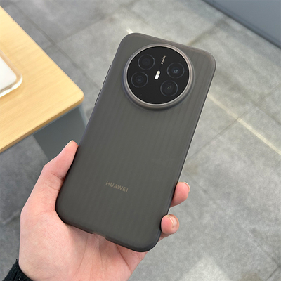封闭指纹键适用华为Mate70air手机壳瓦楞竖波纹肤感软壳防滑简约商务极简小众镜头大孔版保护壳air